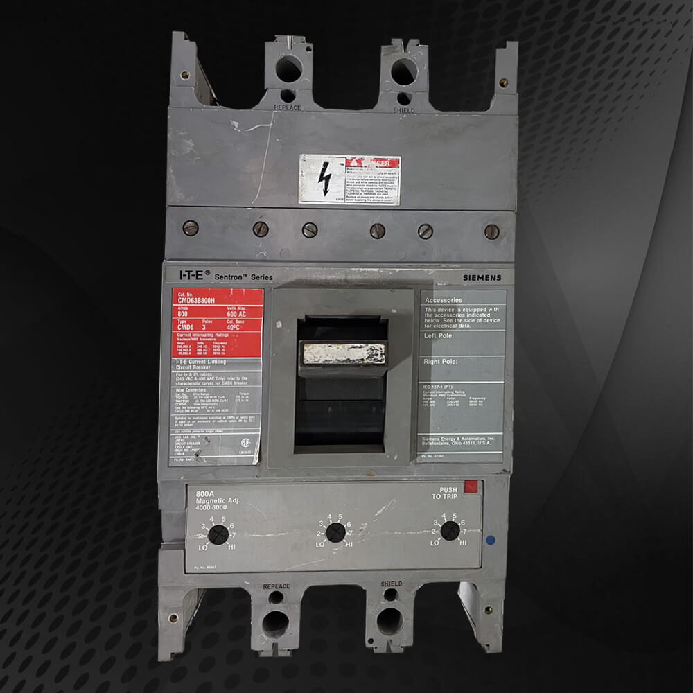 BREAKER 800A 600V 3P SIEMENS 65KA - Used - TESTED - SIB Electric Inc