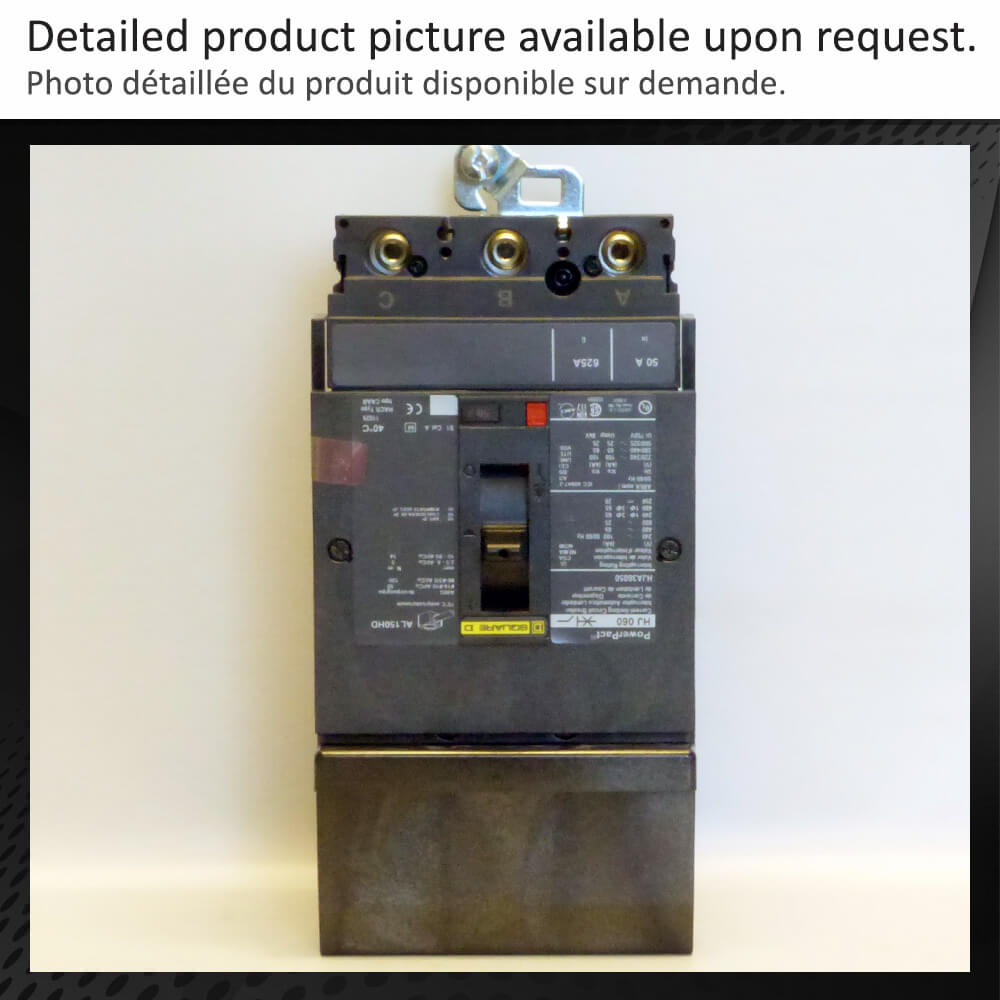 BREAKER 50A 600V 3P SQUARE D 25KA - Used - TESTED - SIB Electric Inc