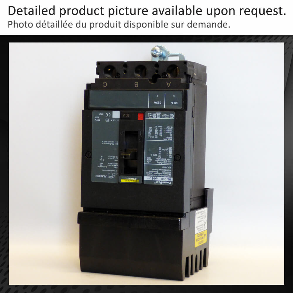 Square D 50 Amp, 600 V, Pole, Panel Mount Circuit Breaker, 53% OFF