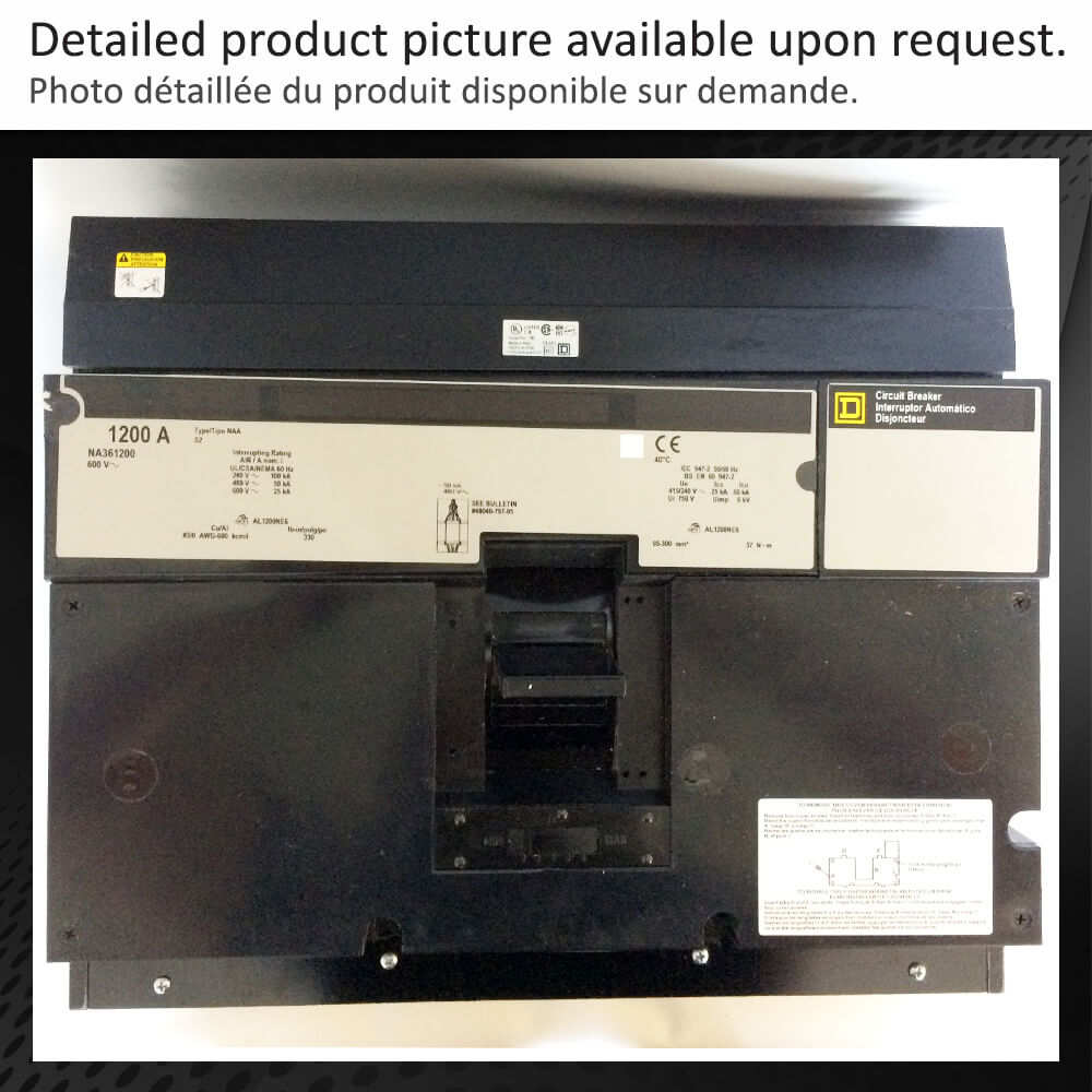 BREAKER 1200A 600V 3P SQUARE D - Used - TESTED - SIB Electric Inc