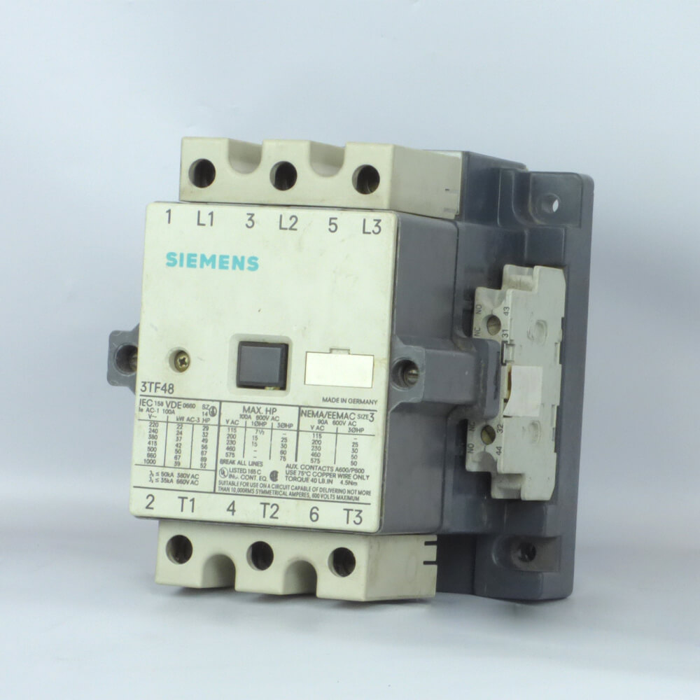 CONTACTOR 3TF48 75HP COIL 115V - Used - TESTED - SIB Electric Inc