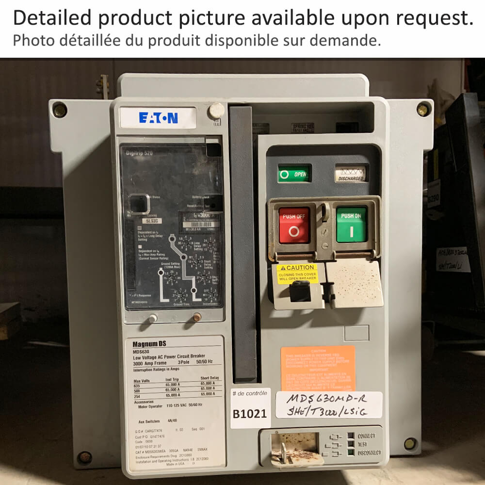 BREAKER 3000A 600V 3P M/O D/O EATON - Used - TESTED - SIB Electric Inc