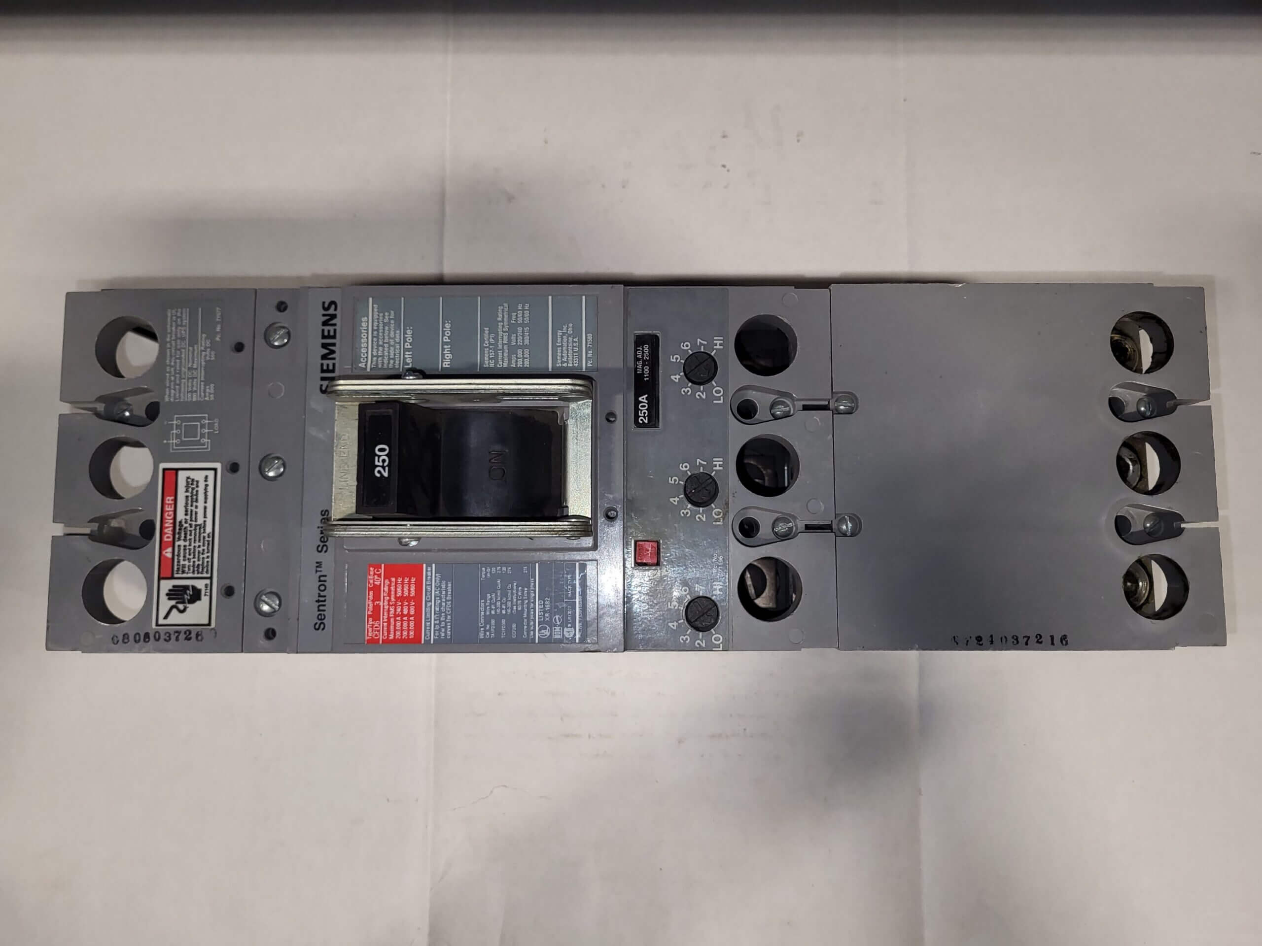 BREAKER 250A 600V 3P SIEMENS TRIPAC - Used - TESTED - SIB Electric Inc