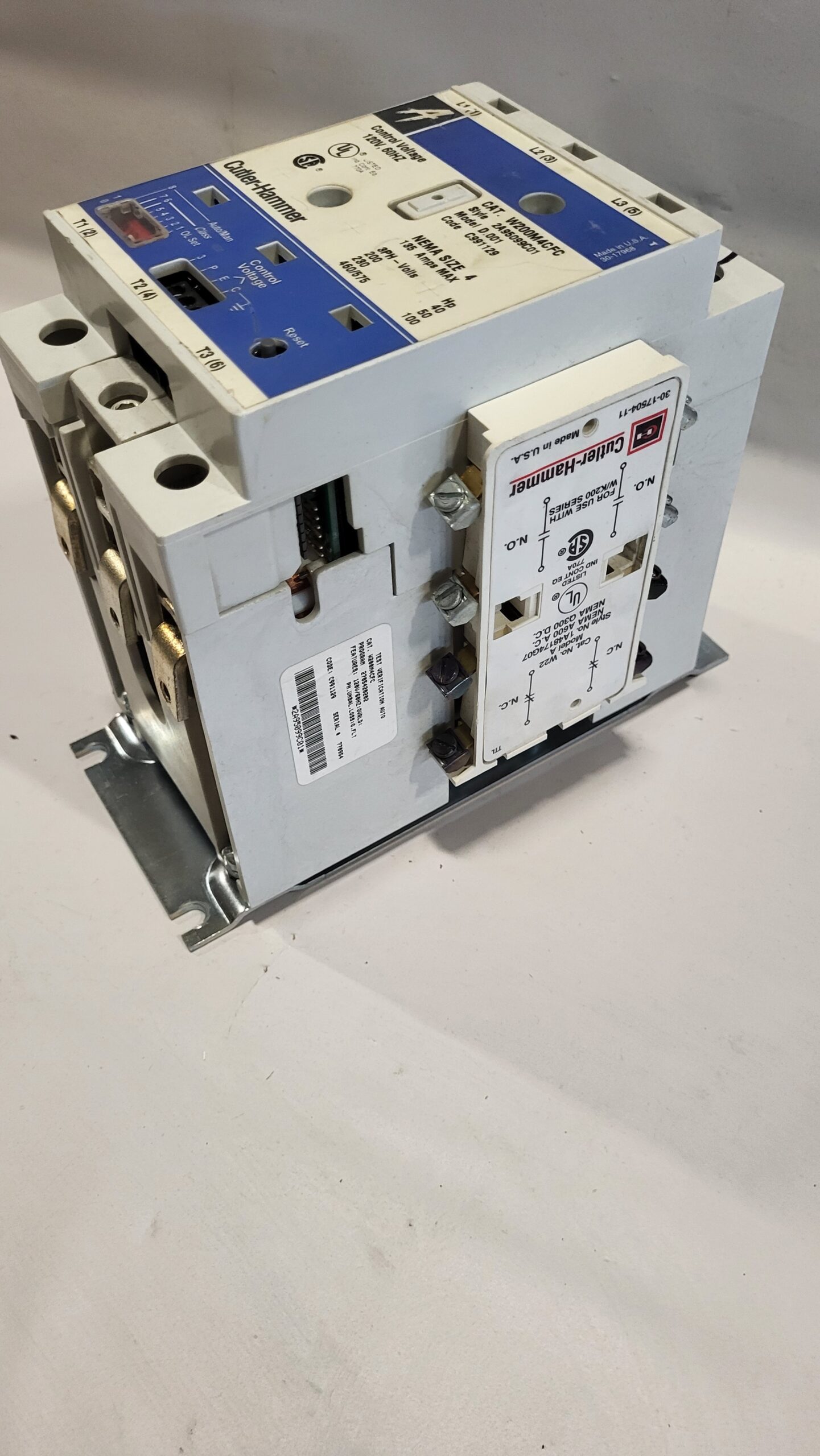 MOTOR STARTER NEMA SIZE 4 135A MAX, STYLE : 2A95099C01 - SIB Electric Inc