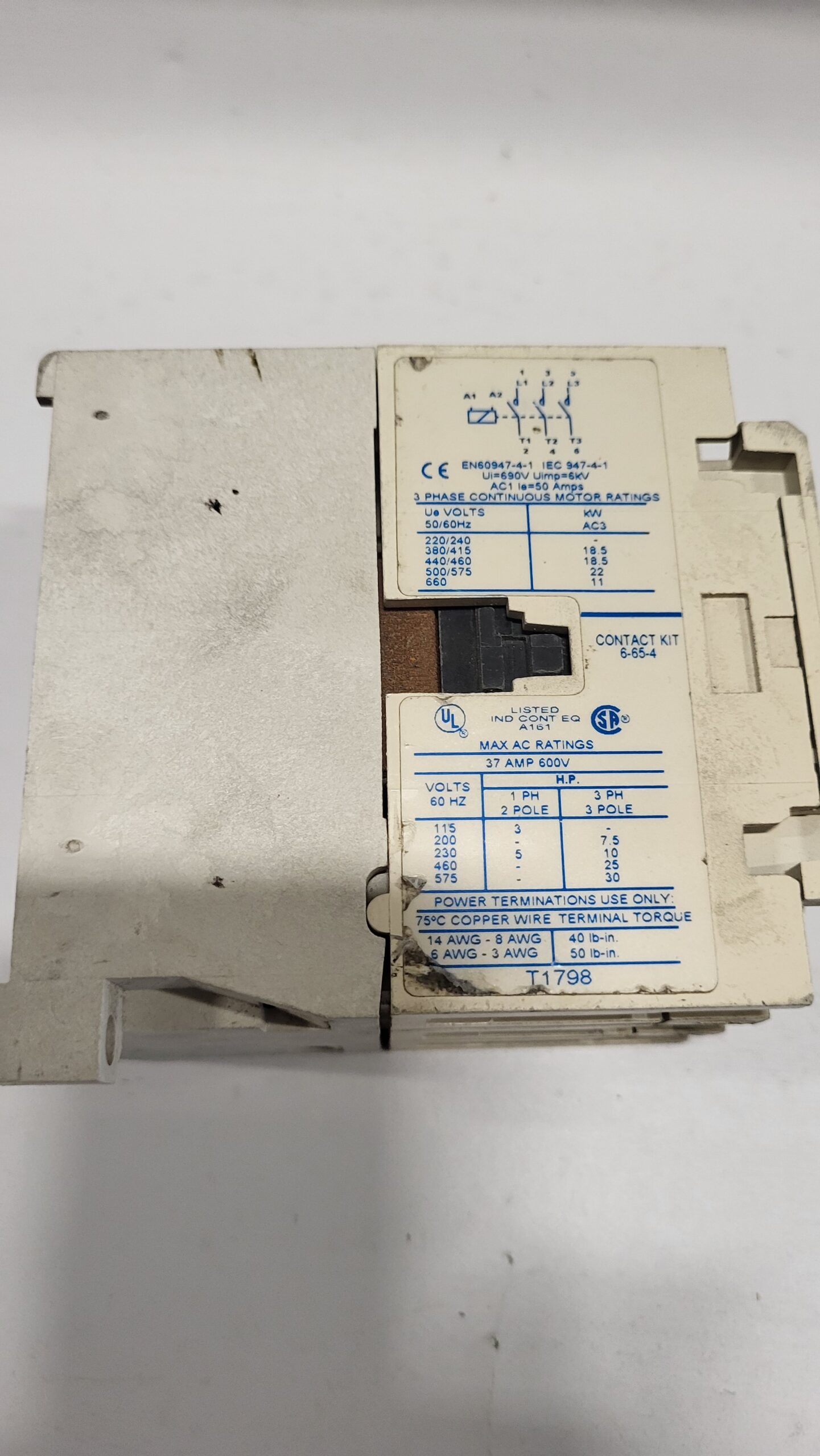 CONTACTOR 30HP COIL 120V SERIES B1 - SIB Electric Inc