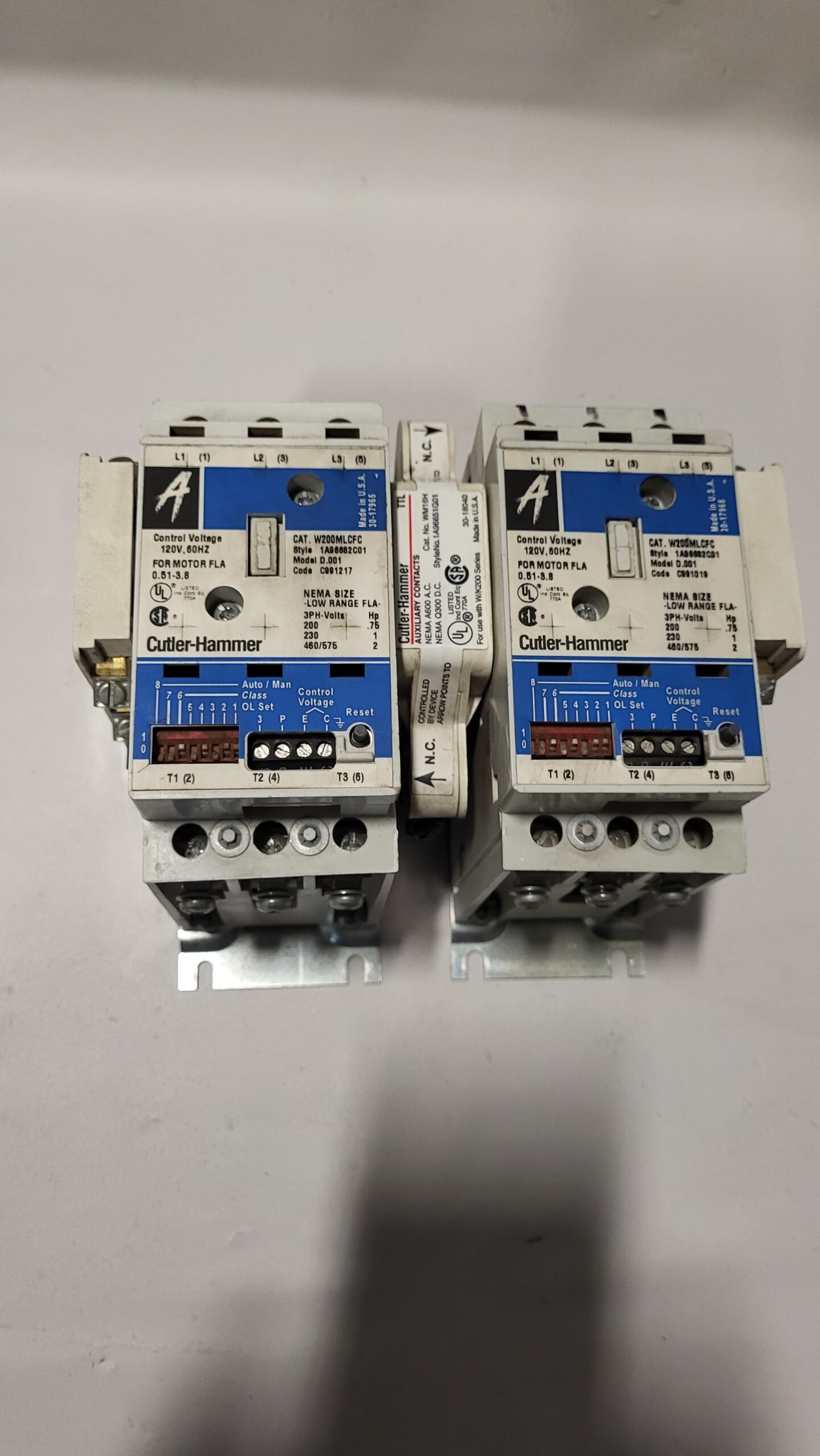 CONTACTOR NEMA SIZE LOW RANGE FLA F/R, STYLE = 1A96682C01 - SIB ...
